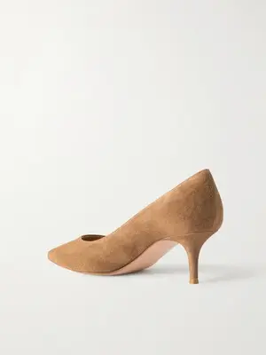 GIANVITO ROSSI 55 Suede Pumps - Neutrals