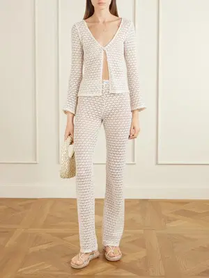 SARA CRISTINA Playa Crocheted Cotton Coverup