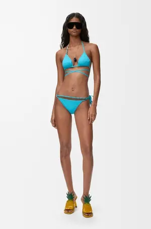 Loewe Triangle Technical Jersey Bikini Top - Turquoise