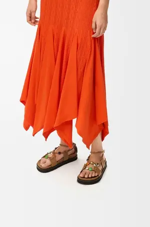Loewe Pebble Beads Fussbett Sandal - Camel