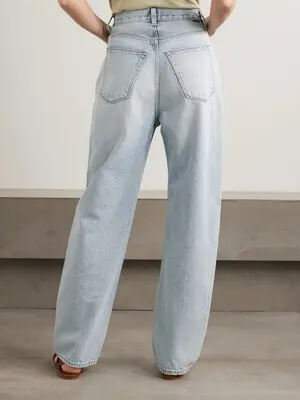 JAMIE HALLER The Fan Mid-rise Wide-leg Jeans