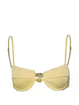 BAOBAB Roma Textured Bikini Top - Yellow