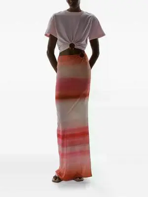 BAOBAB Tika Ruched Ring-detail T-shirt - Pink