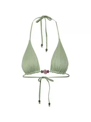 BAOBAB Kaia Stone-embellished Bikini Top - Green