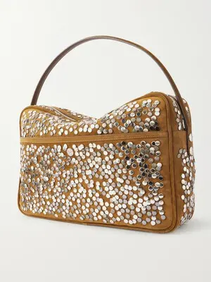 Acne Studios Embellished Suede Shoulder Bag