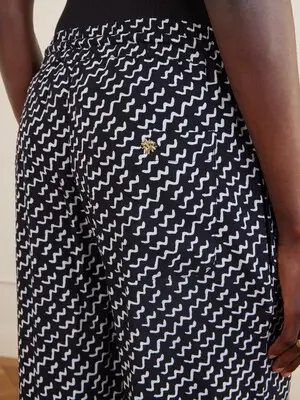 DONDE ESTEBAN Estrellitas Y Olas Printed Straight-leg Pants