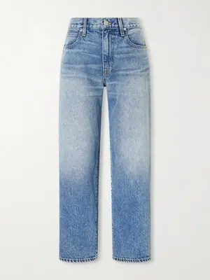SLVRLAKE Hunter Cropped Mid-rise Straight-leg Jeans - Blue