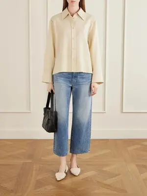 SLVRLAKE Hunter Cropped Mid-rise Straight-leg Jeans - Blue