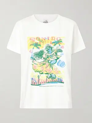 DONDE ESTEBAN Sonido Bestial Printed Cotton-jersey T-shirt