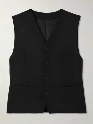SSSTEIN Belted Wool-gabardine Vest