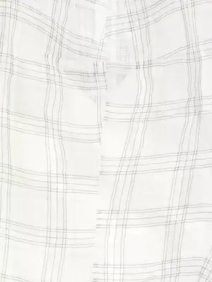 MARC LE BIHAN Check-pattern Sheer Blouse