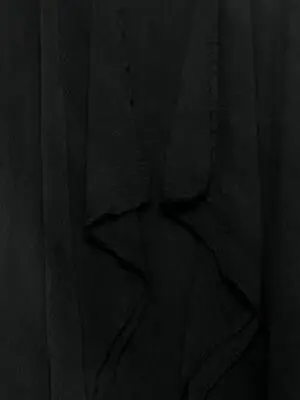 MARC LE BIHAN Crinkled Draped Cardigan - Black