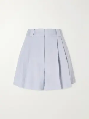 BLAZÉ MILANO Woven Pleated Shorts - Blue