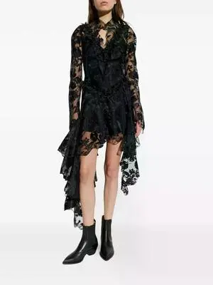 Alexander McQueen Ruffled Asymmetric Dress