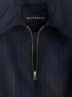 WHITE SAND Striped Zip Jacket - Blue