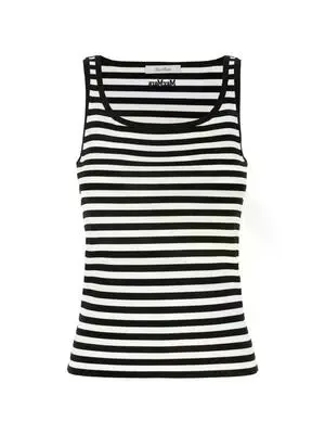 Max Mara Cippo Striped Ribbed-knit Tank Top
