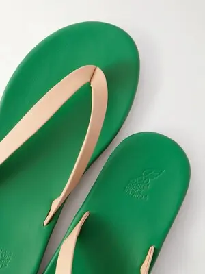 ANCIENT GREEK SANDALS Saionara Leather Flip Flops - Green