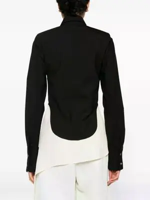 COVERT Curved-hem Shirt - Black