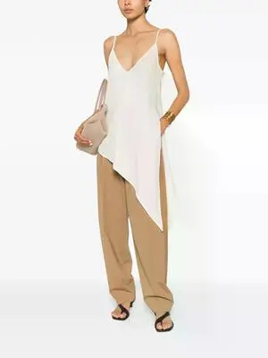 COVERT Asymmetric-hem V-neck Top