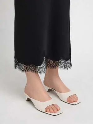 ATP ATELIER Tavenna Nappa Kitten Heels - Linen