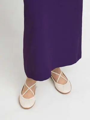 ATP ATELIER Sella Nappa Ballet Flats - Linen
