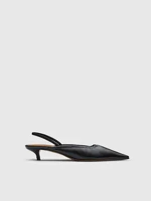 ATP ATELIER Lana Nappa Leather Slingbacks - Black