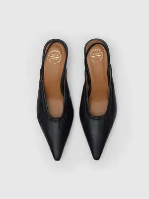 ATP ATELIER Lana Nappa Leather Slingbacks - Black
