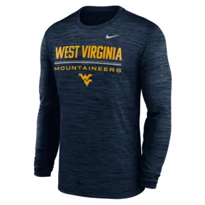 Nike West Virginia Mountaineers Long Sleeve Dri-fit T-shirt - Blue