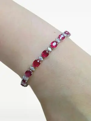 HYT JEWELRY Ruby And Diamond Bracelet