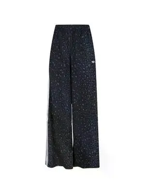 Adidas Originals Wide-leg Leopard-print Track Pants - Grey