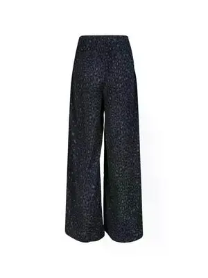 Adidas Originals Wide-leg Leopard-print Track Pants - Grey