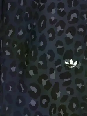 Adidas Originals Wide-leg Leopard-print Track Pants - Grey