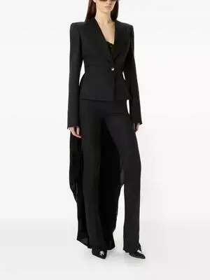 Blumarine Single-breasted Blazer Asymmetric Hem - Black