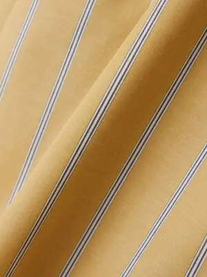 JAMIE HALLER Essential Striped Cotton-poplin Shirt - Yellow