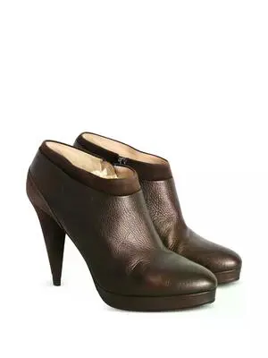 Prada Suede Trim Ankle Boots