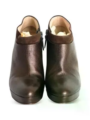 Prada Suede Trim Ankle Boots