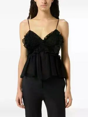 Blumarine Georgette Ruffled Top