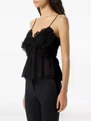 Blumarine Georgette Ruffled Top
