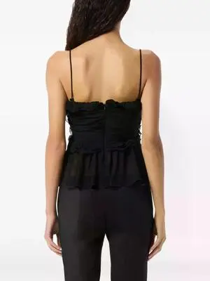 Blumarine Georgette Ruffled Top