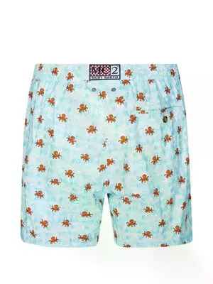 MC2 SAINT BARTH Octopus-print Swim Shorts - Blue