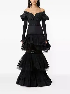 Blumarine Ruffled Embellished Blouse