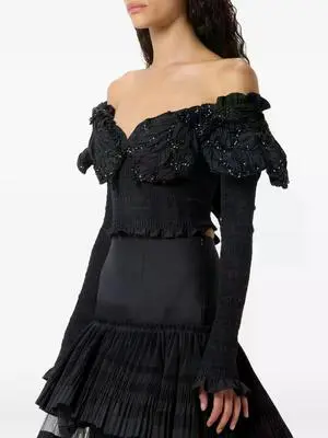 Blumarine Ruffled Embellished Blouse