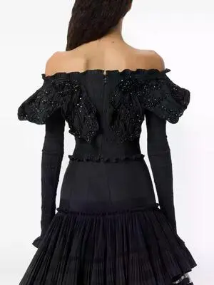 Blumarine Ruffled Embellished Blouse