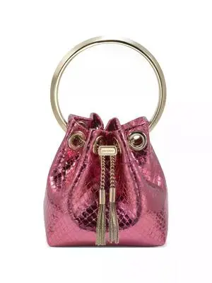JIMMY CHOO Bon Bon Metallic Bucket Bag