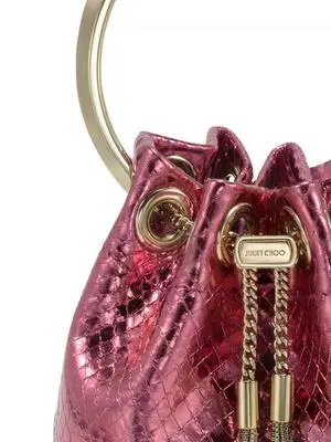 JIMMY CHOO Bon Bon Metallic Bucket Bag