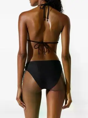 Karl Lagerfeld Ikon Rhinestone Triangle Bikini Top - Black