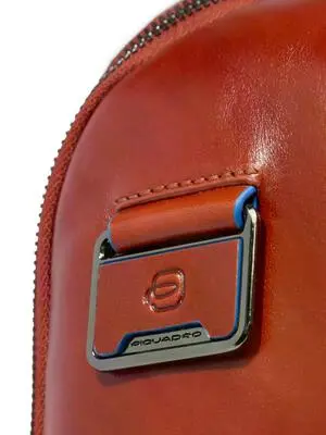 PIQUADRO Leather Backpack - Orange