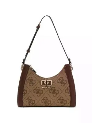Guess Logo Pattern Shoulder Bag - Neutrals
