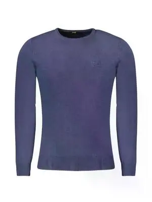 Roberto Cavalli Embroidered Logo Crew-neck Sweater - Blue
