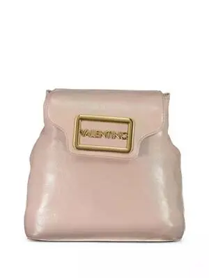 MARIO VALENTINO Logo-plaque Leather Backpack